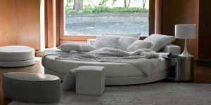modern bedroom design with master round bed