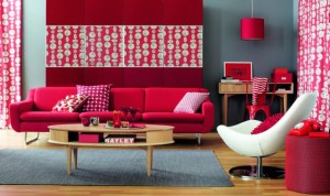18 Astounding Red Wall Accent in Living Room Ideas