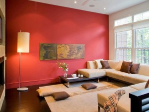 18 Astounding Red Wall Accent in Living Room Ideas