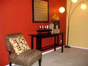18 Astounding Red Wall Accent in Living Room Ideas