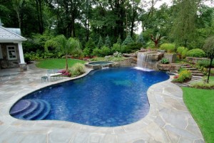 20 Exquisite Waterfalls Designs for Pools Inground